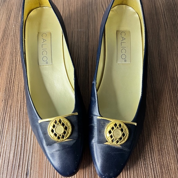 Calico | Shoes | Vintage Calico Genuine Leather Royal Blue Heels 75 ...